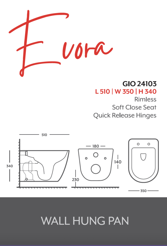 Evora WH pan | Gio Plumbing